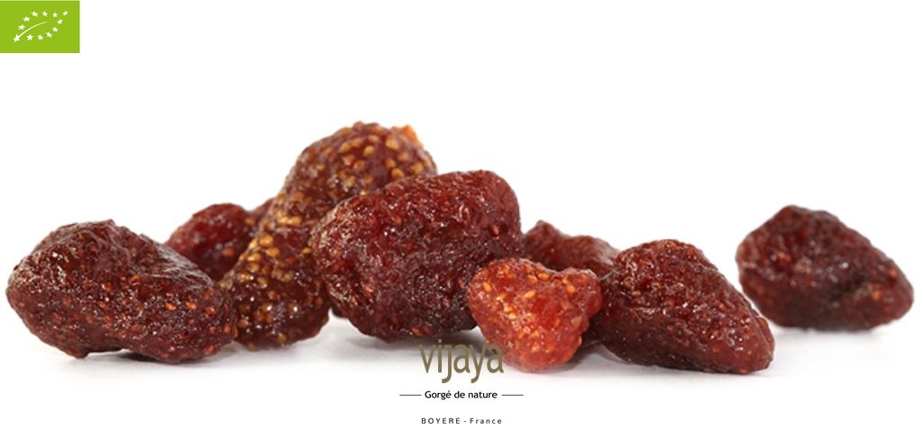 La Fraise Séchée Bio - Fruits Secs Bio - Vijaya